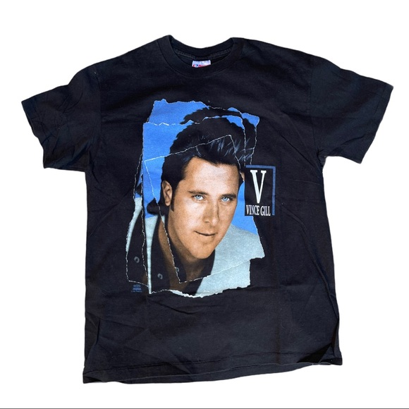 Vintage | Shirts | 9s Vince Gill Graphic Band Tee Tshirt Size Large ...